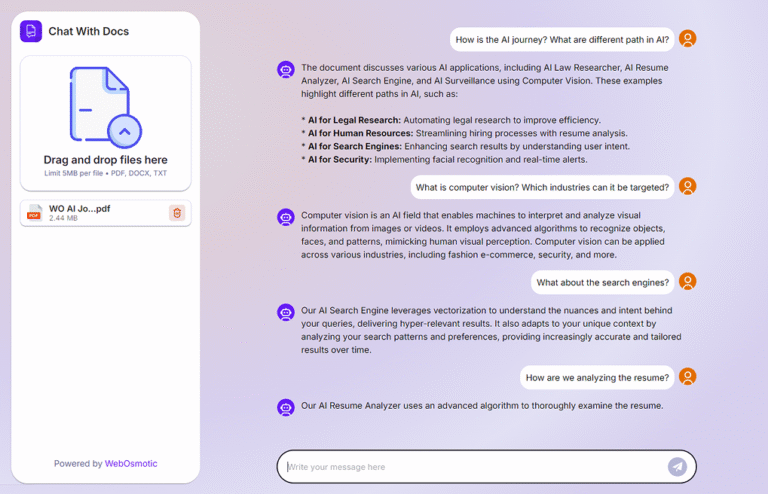 Chat With Docs - WebOsmotic